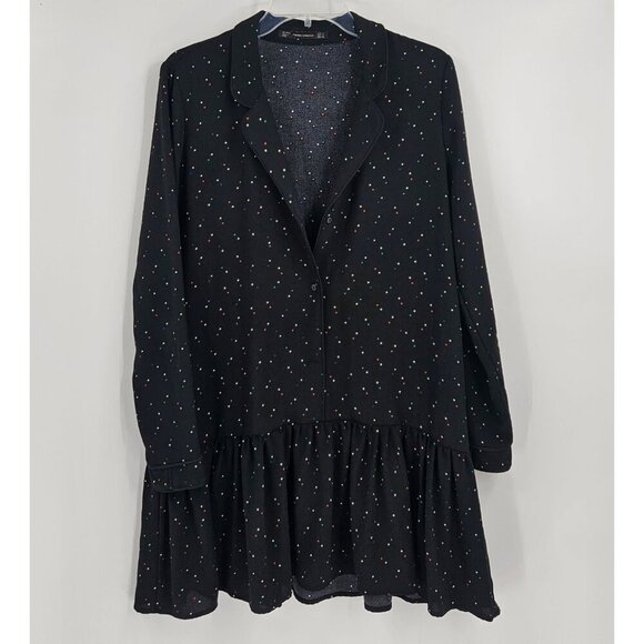 Zara | Dresses | Zara Trafaluc Collection Long Sleeve Drop Waist Mini ...